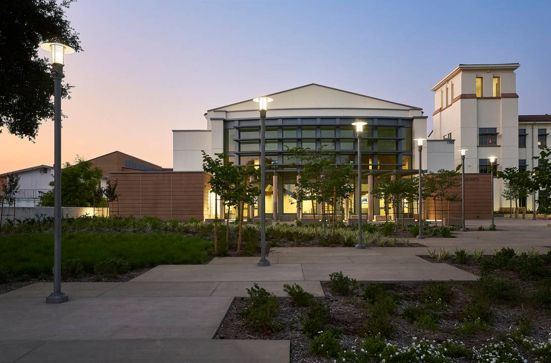 High school lighting design blends modern aesthetic with historic ...