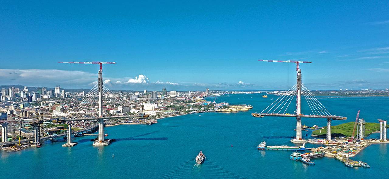 Cebu-Cordova Link Expressway in full swing, featuring giant crosses