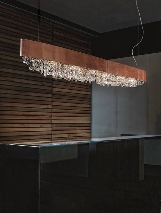 Olà: The Masiero long seller shining cascade lighting collection