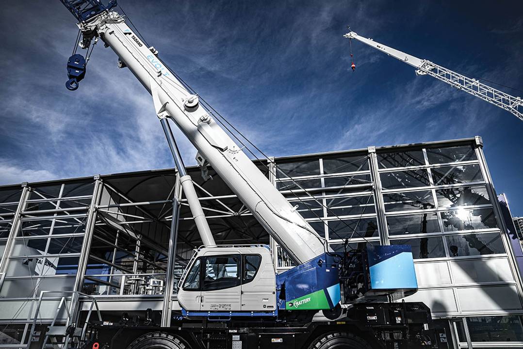 Tadano unveils prototype of world’s first battery electric rough ...