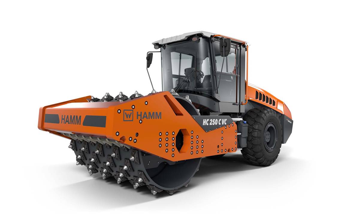 New Hamm 25-t compactor for Tier 3 markets can crush and compact in ...